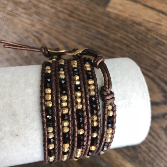 Chan Luu | Jewelry | New Auth Chan Luu Dark Red Gold Mix Five Wrap Me ...